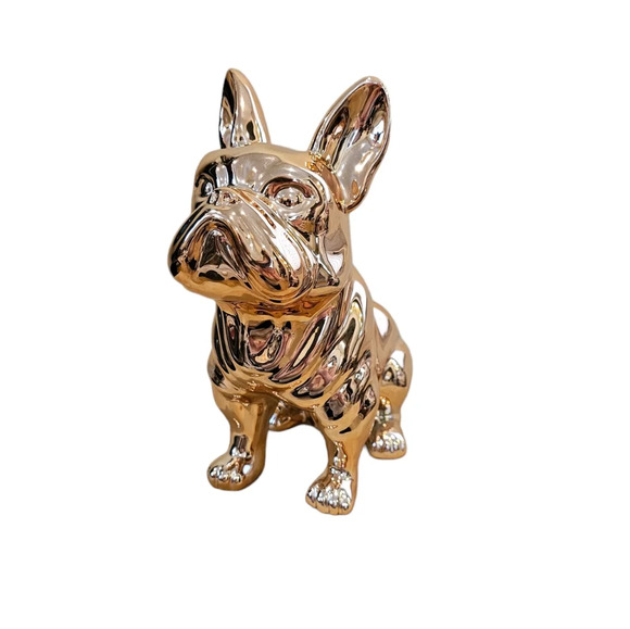 Accents | Rose Gold Ceramic Frenchie Dog Statue | Poshmark